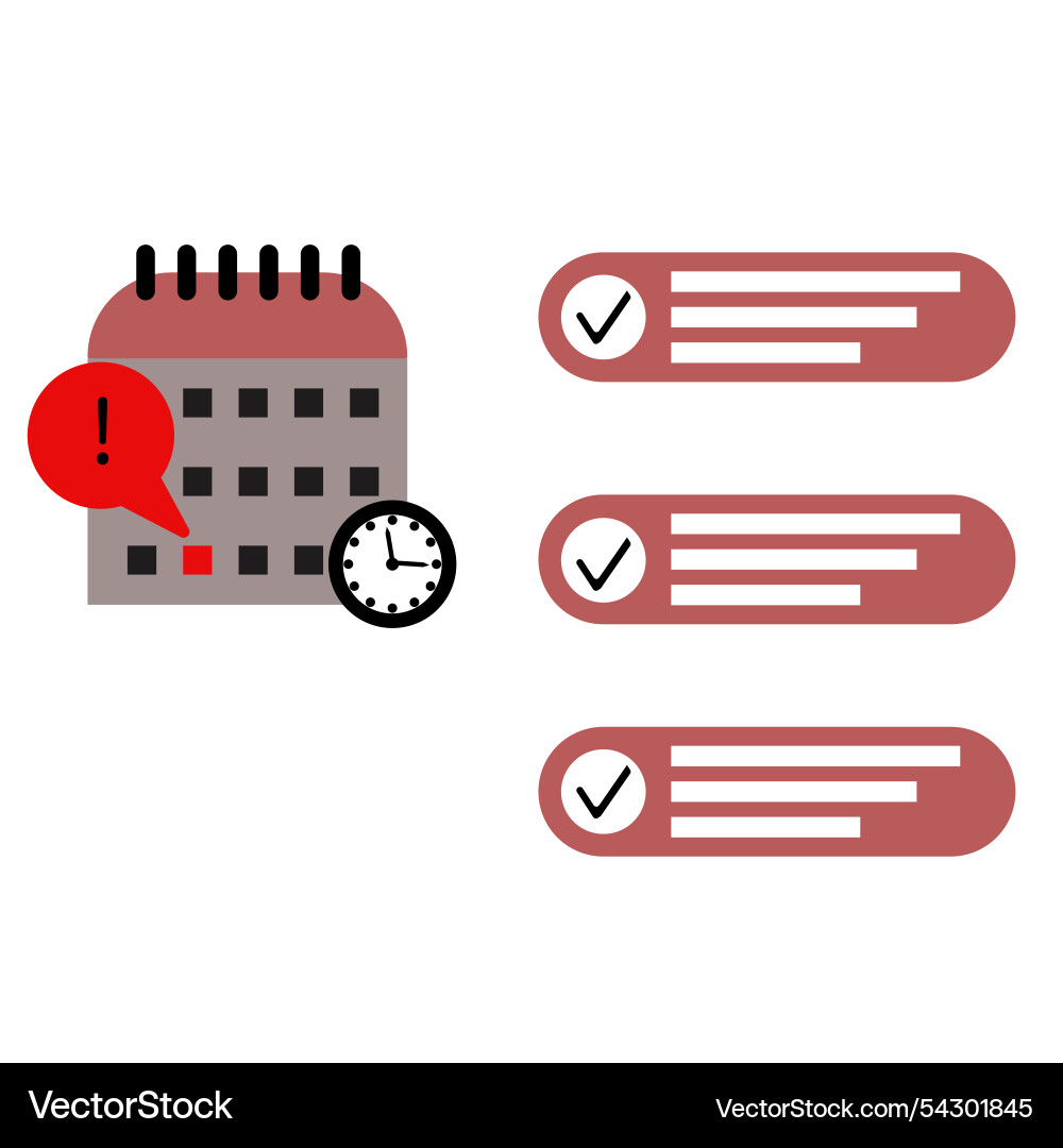 Calendar deadline icon Royalty Free Vector Image