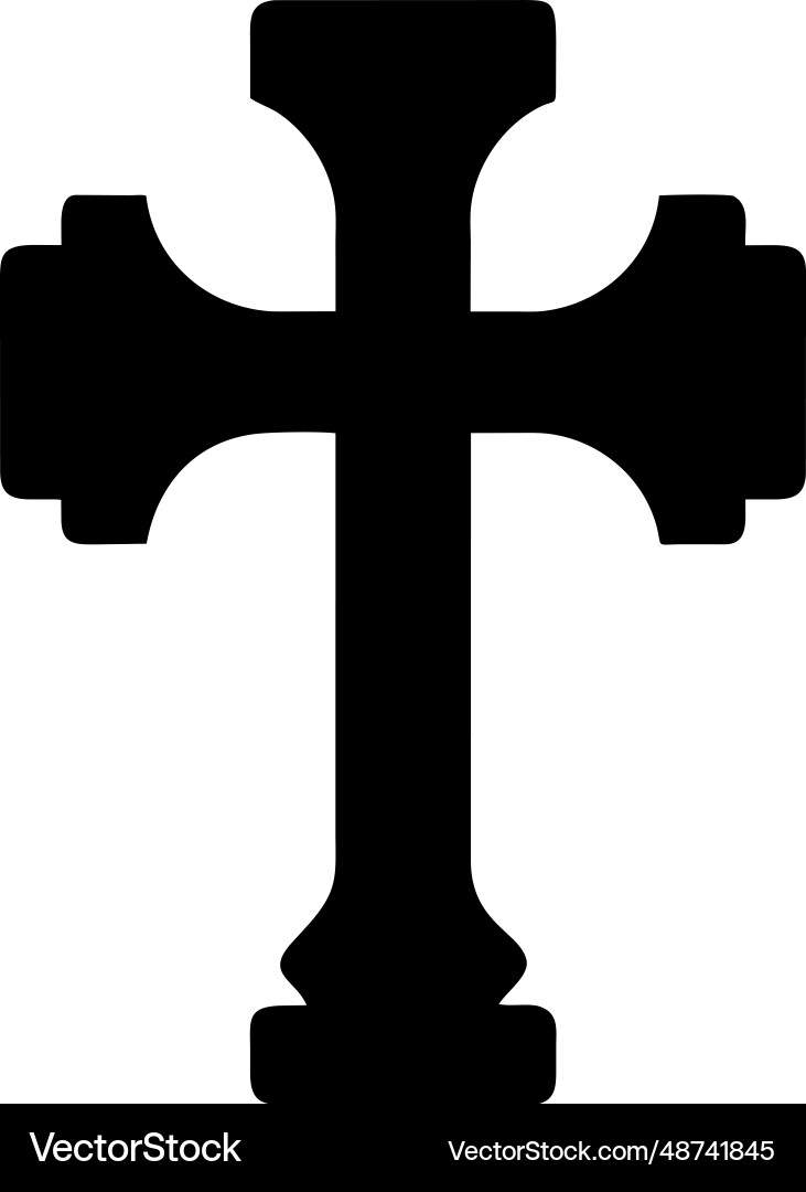 Catholic religion cross Royalty Free Vector Image