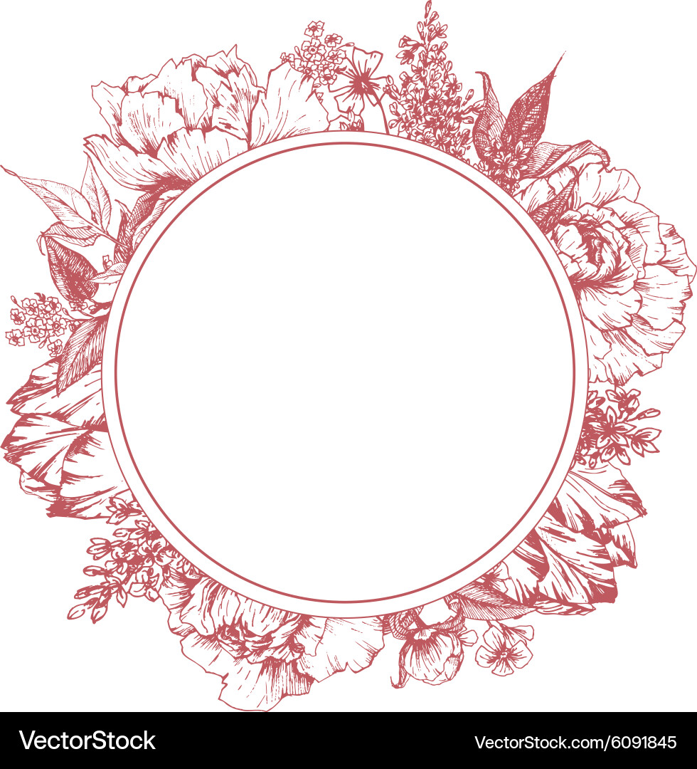 Floral frame Royalty Free Vector Image - VectorStock