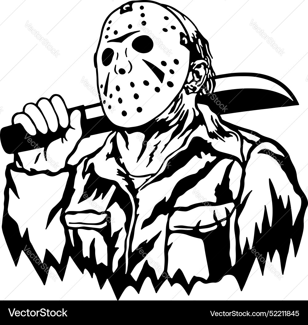 Jason Voorhees Horror SVG Royalty Free Vector Image
