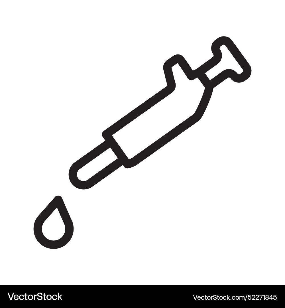 Pipette icon black line art logo Royalty Free Vector Image