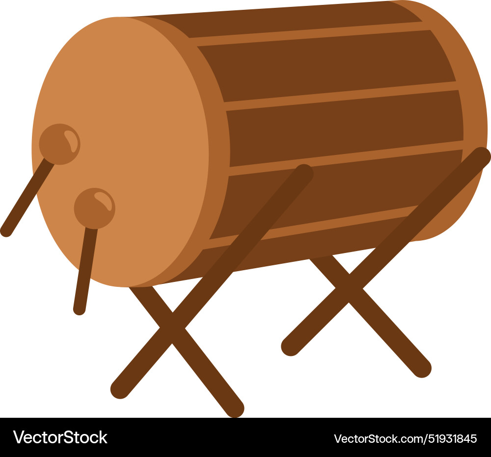 Traditional drum musical instrument Royalty Free Vector