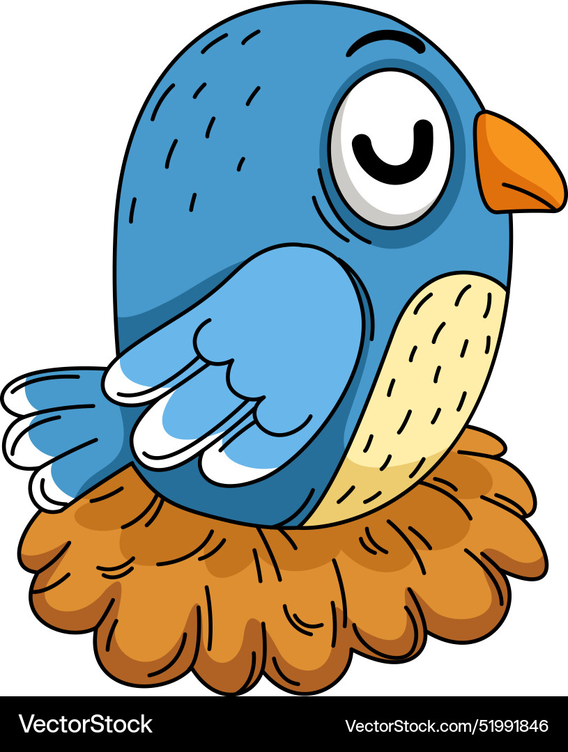 Bird outline white on background Royalty Free Vector Image