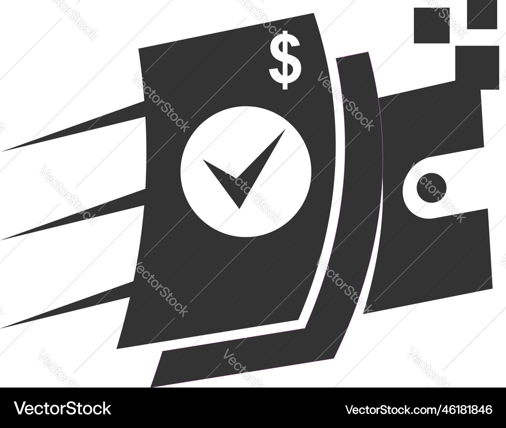 Digital fast payment walet logo template icon Vector Image