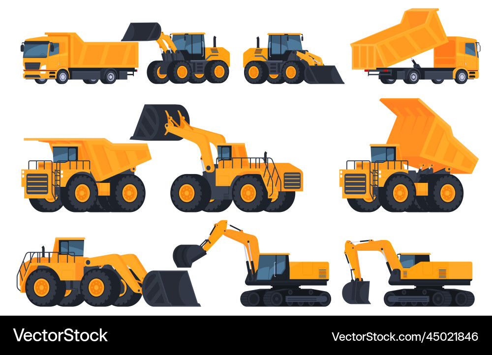 Heavy quarry equipment for the extraction Vector Image