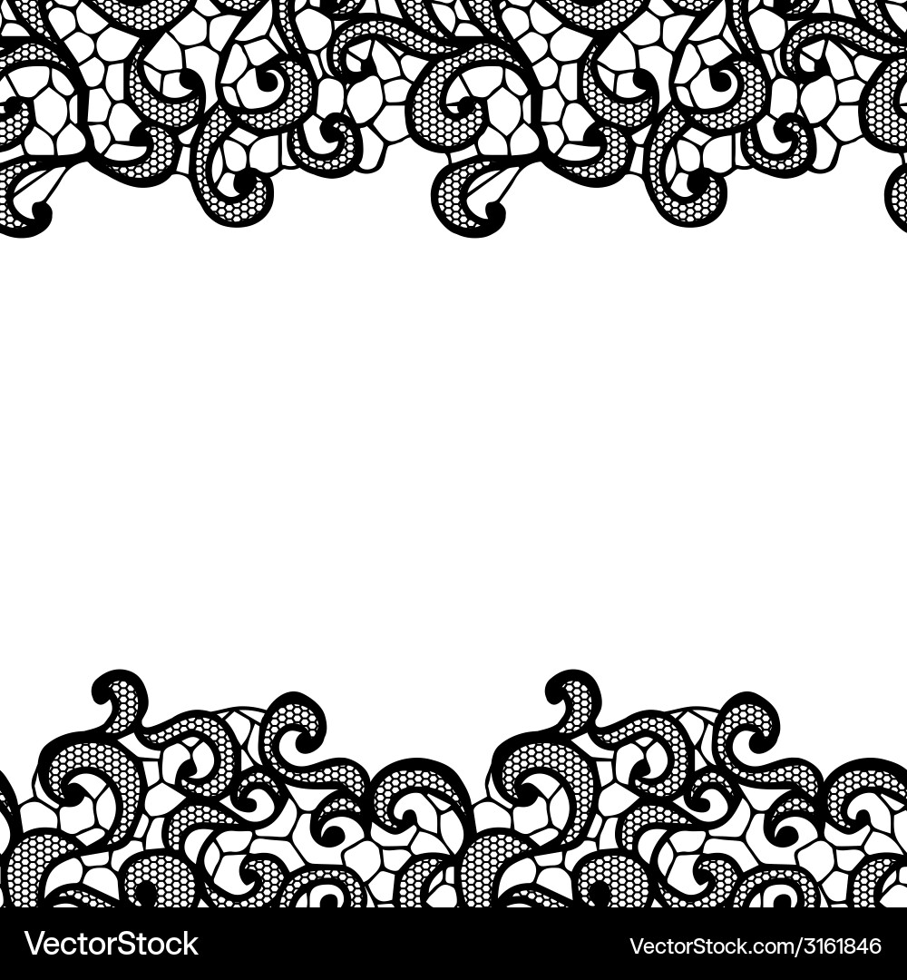 Lacy background black lace Royalty Free Vector Image