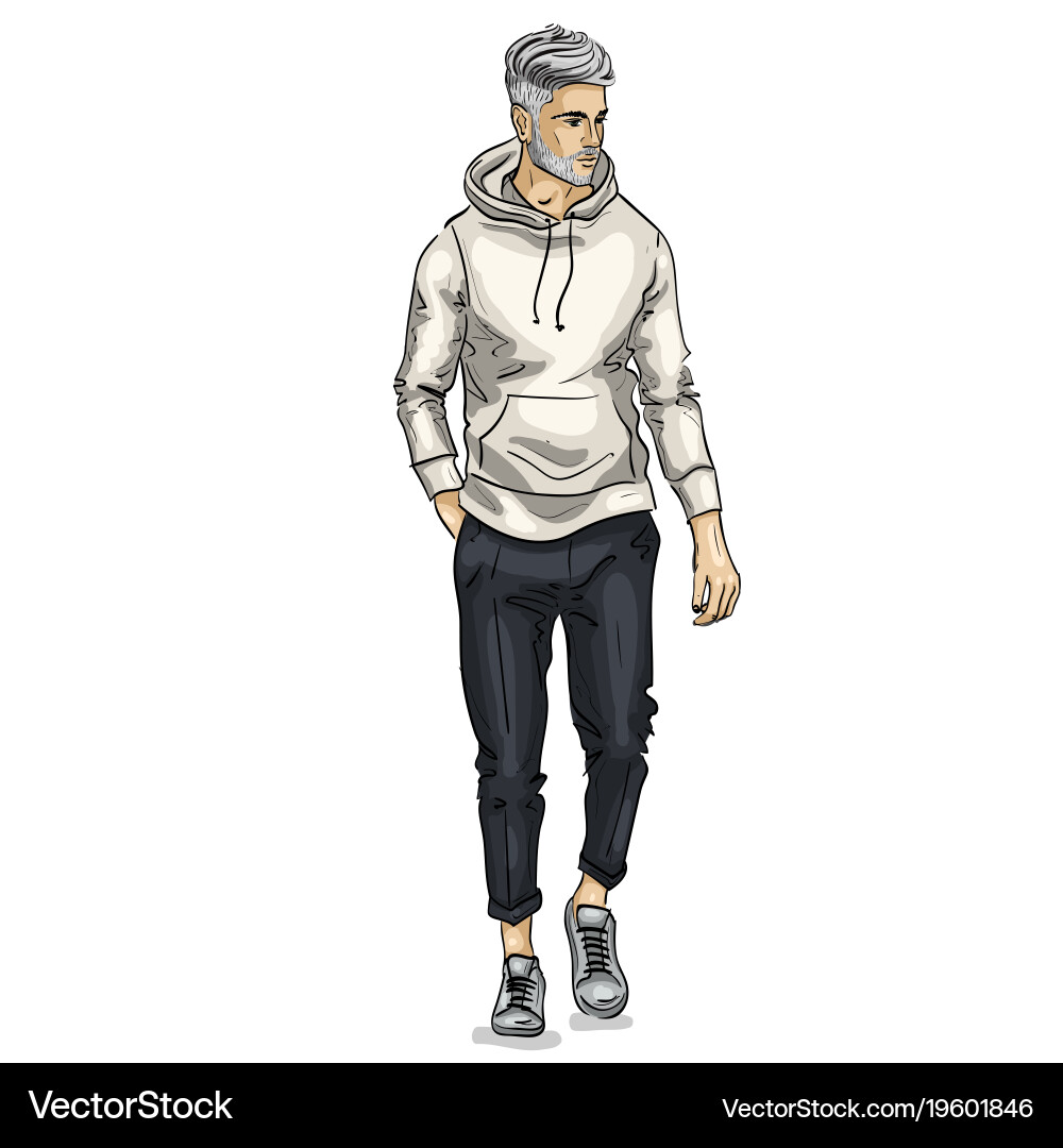 Man model Royalty Free Vector Image - VectorStock