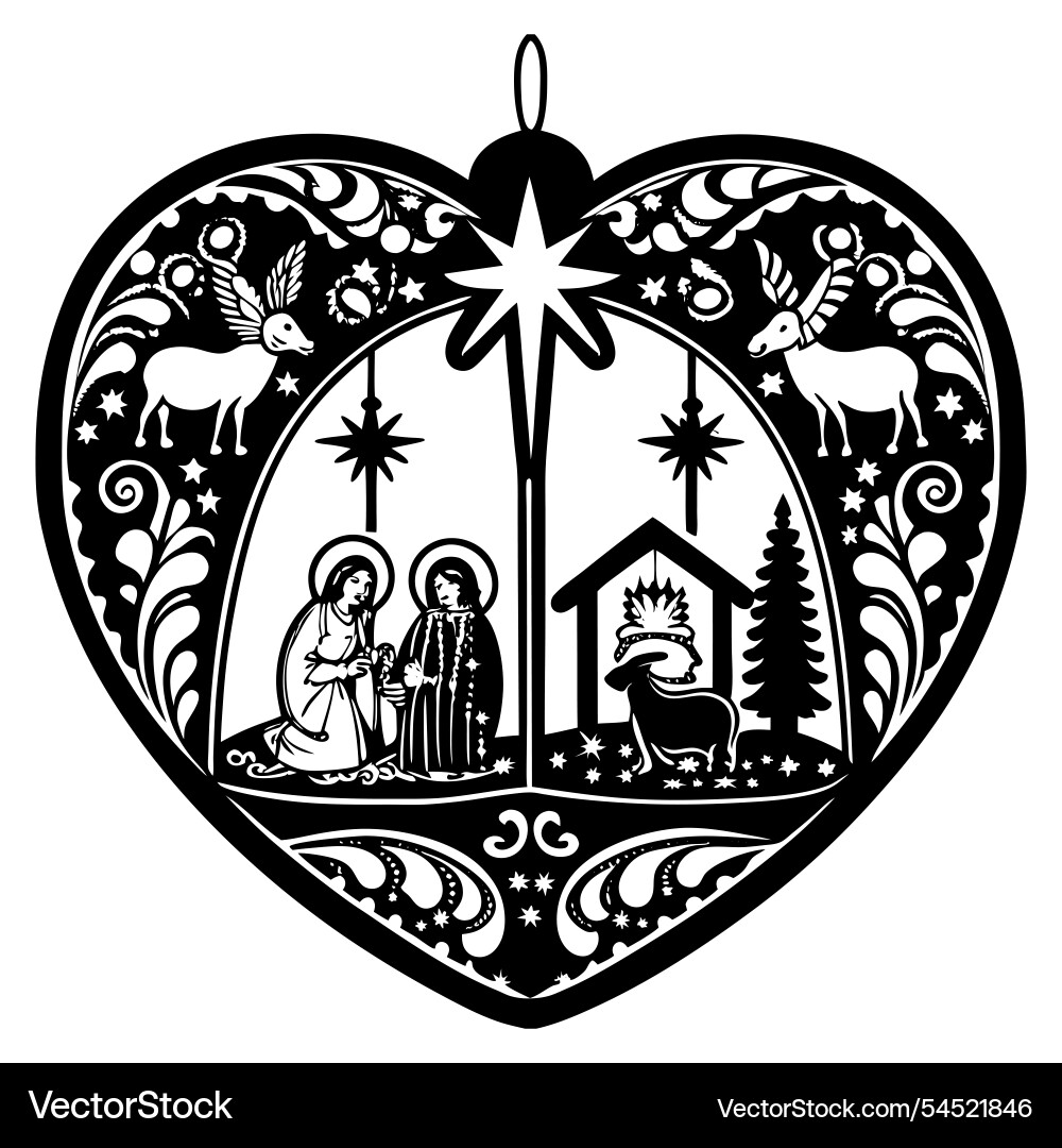 Nativity christmas Royalty Free Vector Image - VectorStock