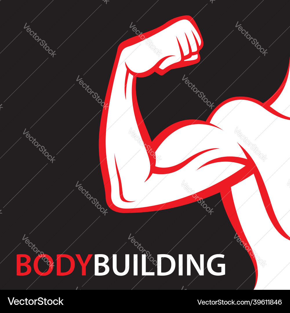 Strong muscular arm Royalty Free Vector Image - VectorStock