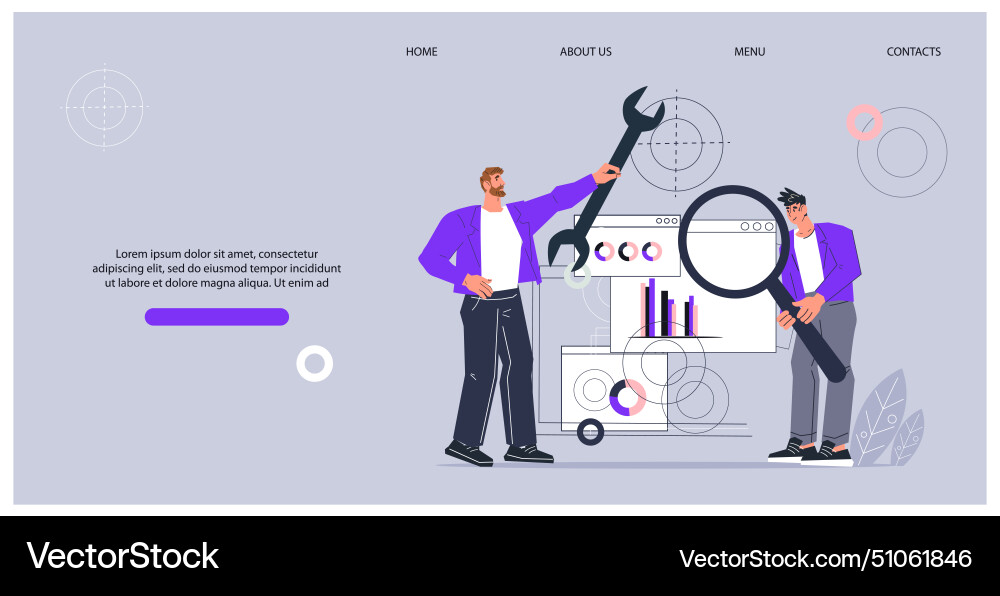 Website banner for risk and incident management Vector Image