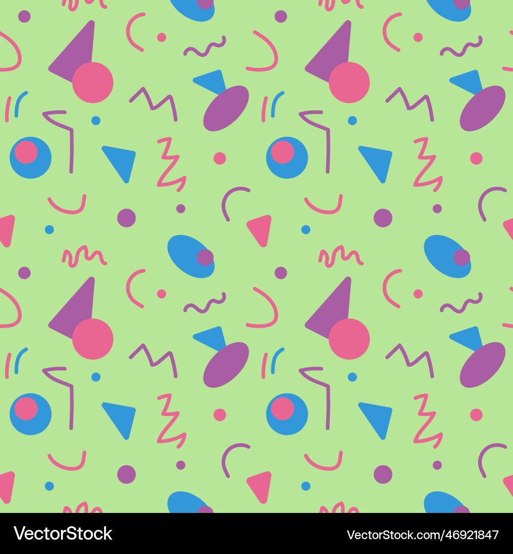 90s Squiggle Pattern Royalty Free Vector Image