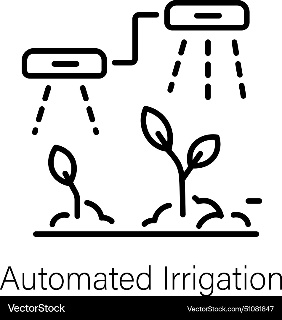 Automated irrigation Royalty Free Vector Image