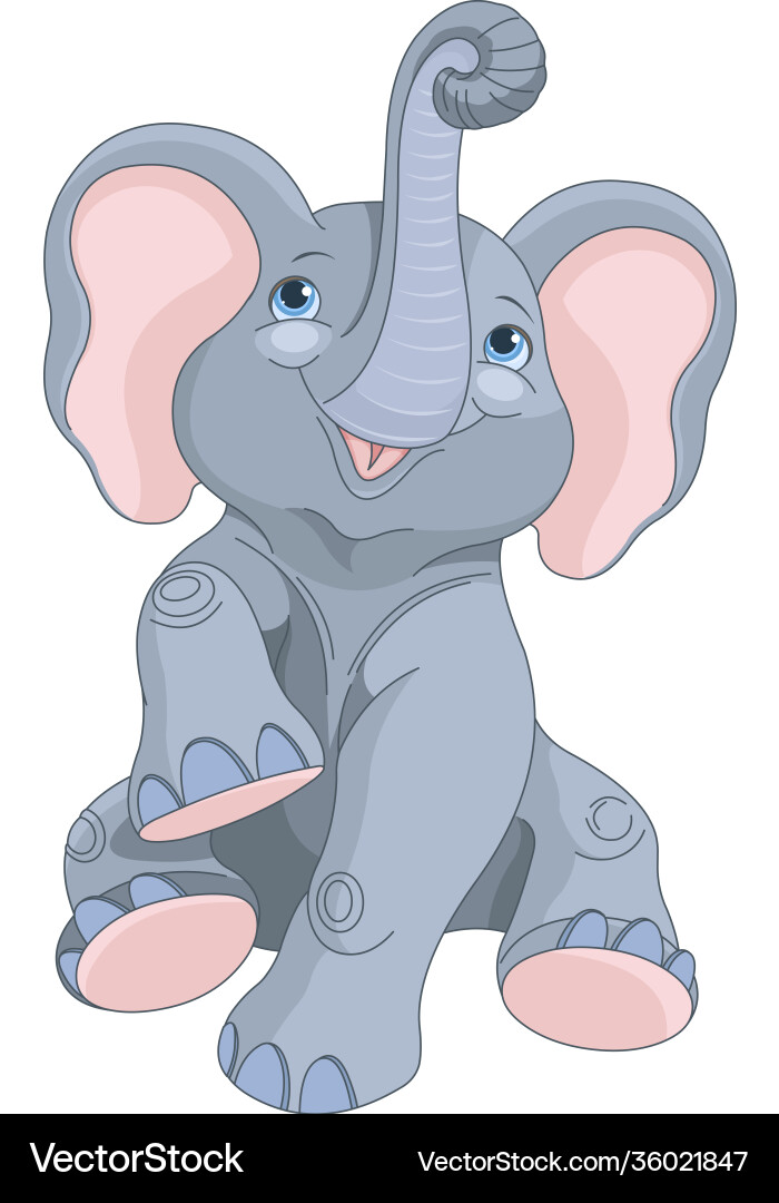 Baby elephant Royalty Free Vector Image - VectorStock