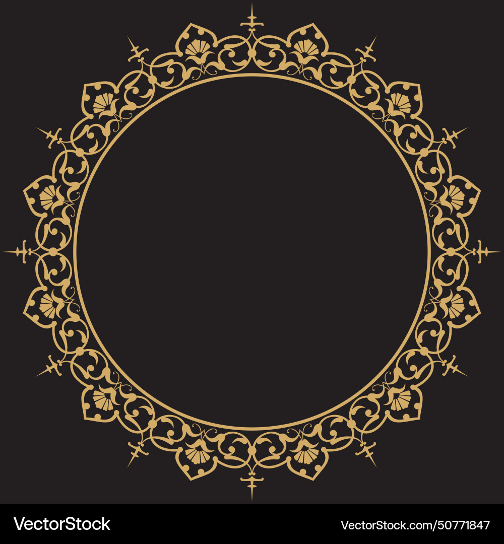 Circular ornament design pattern frame border Vector Image