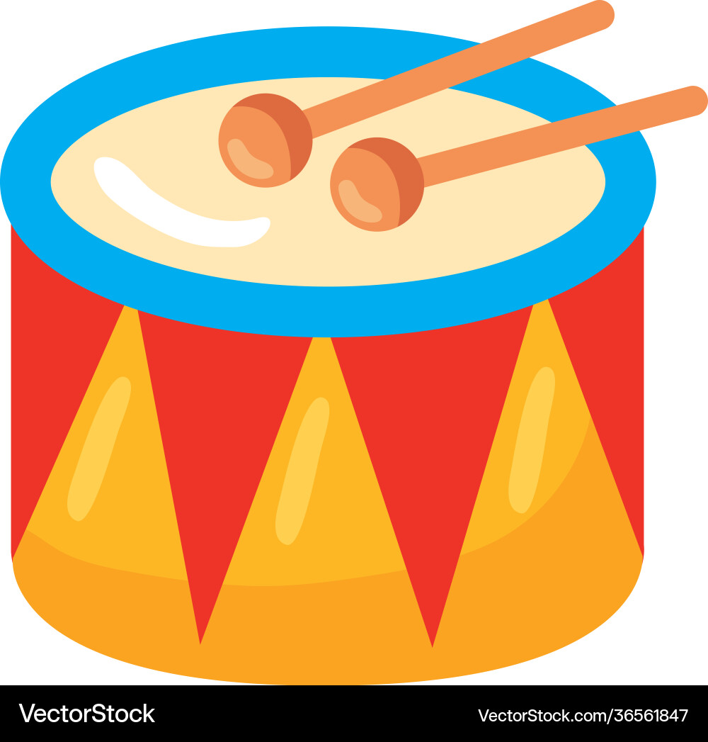 Drum kids toy Royalty Free Vector Image - VectorStock