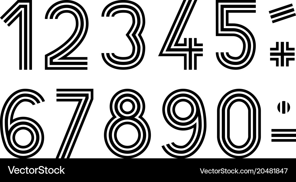 Font Royalty Free Vector Image - VectorStock