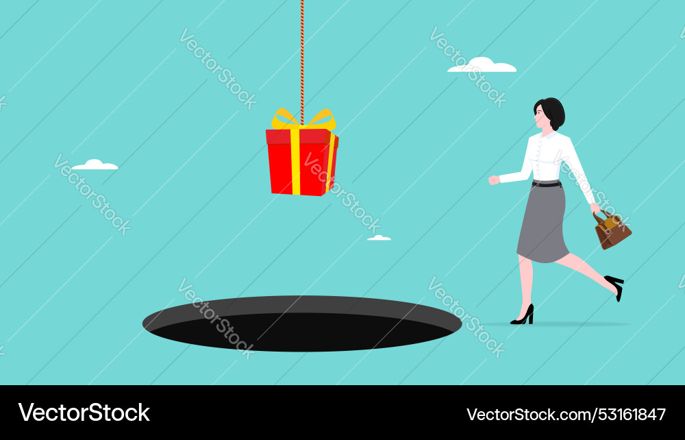 Investment fraud or problems and traps Royalty Free Vector