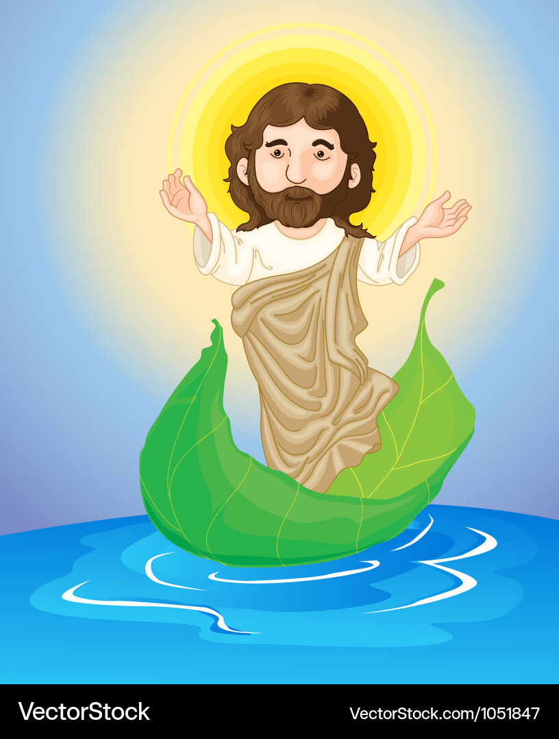 Jesus floating Royalty Free Vector Image - VectorStock