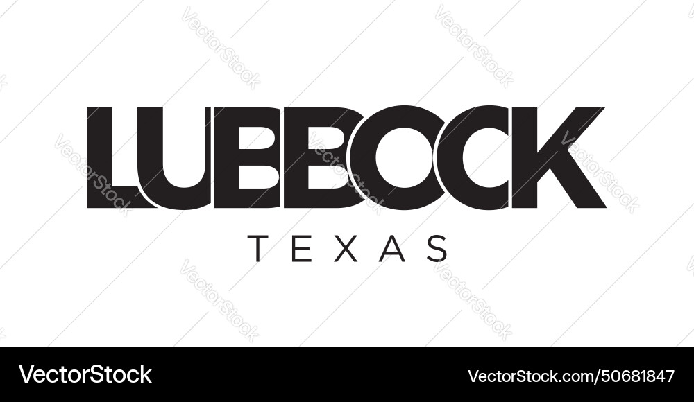 Lubbock texas usa typography slogan design Vector Image