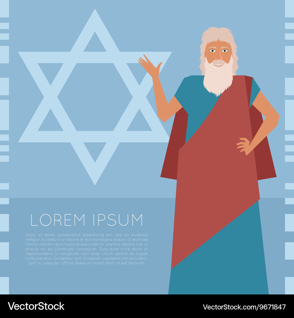 Moses jew banner Royalty Free Vector Image - VectorStock
