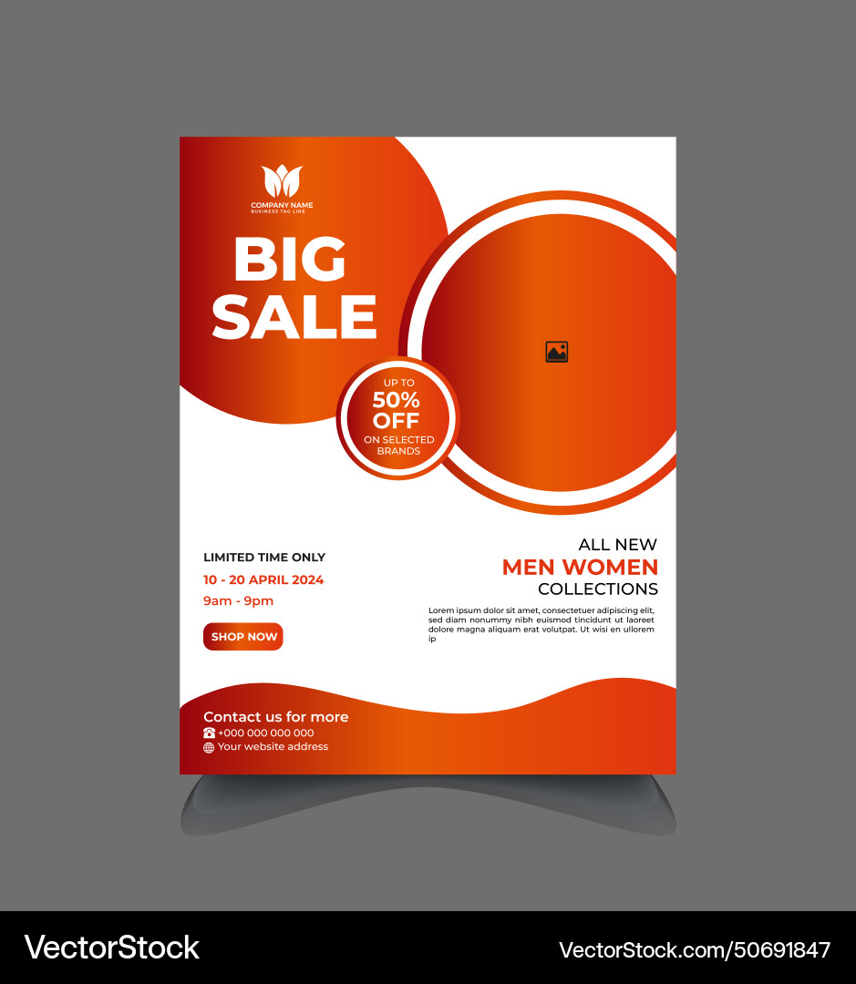 Sale poster template Royalty Free Vector Image