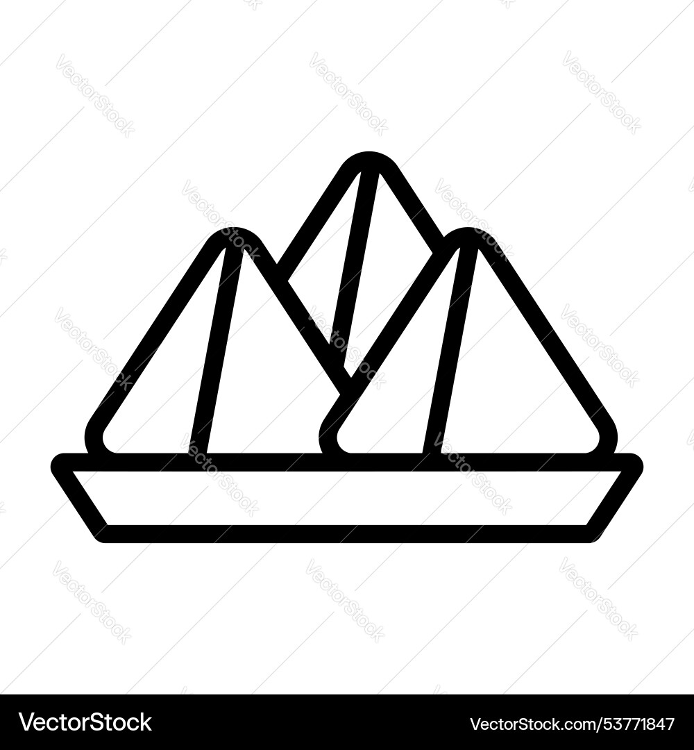 Samosa line icon simple creative Royalty Free Vector Image