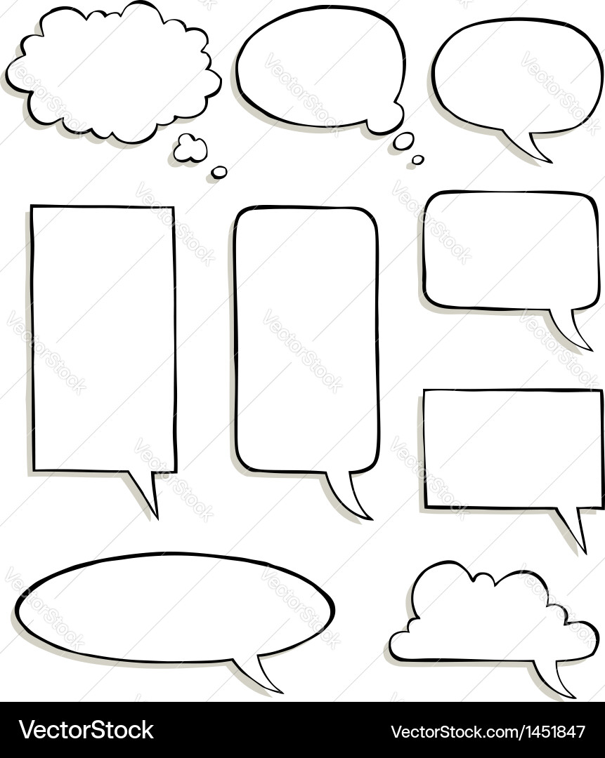 Speech and thought bubbles Royalty Free Vector Image