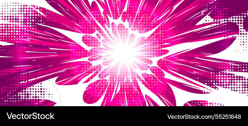 Anime explosion background with comic burst effect