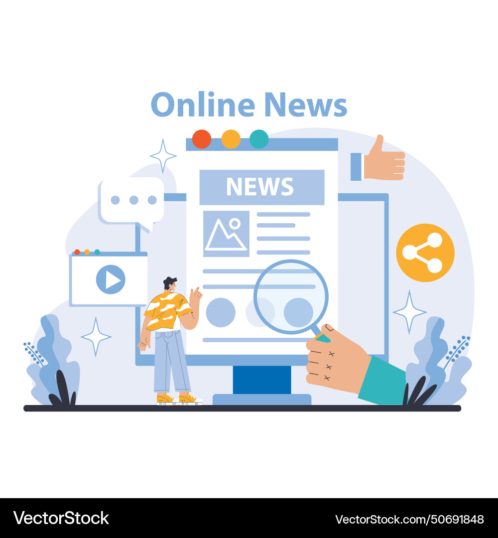 Communication and social media concept flat Vector Image