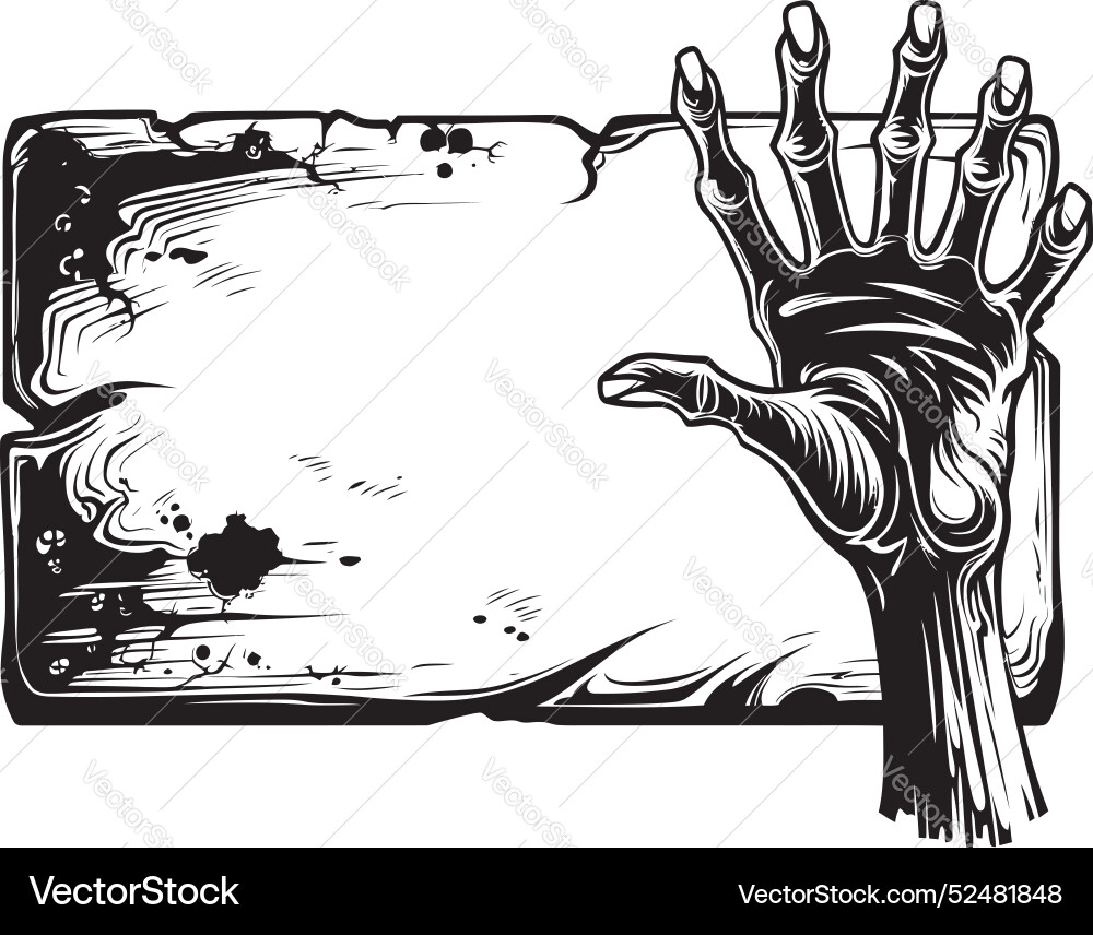 Decomposing directive icon of zombie hand Vector Image