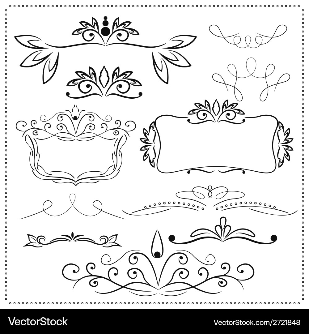 Decor elements Royalty Free Vector Image - VectorStock