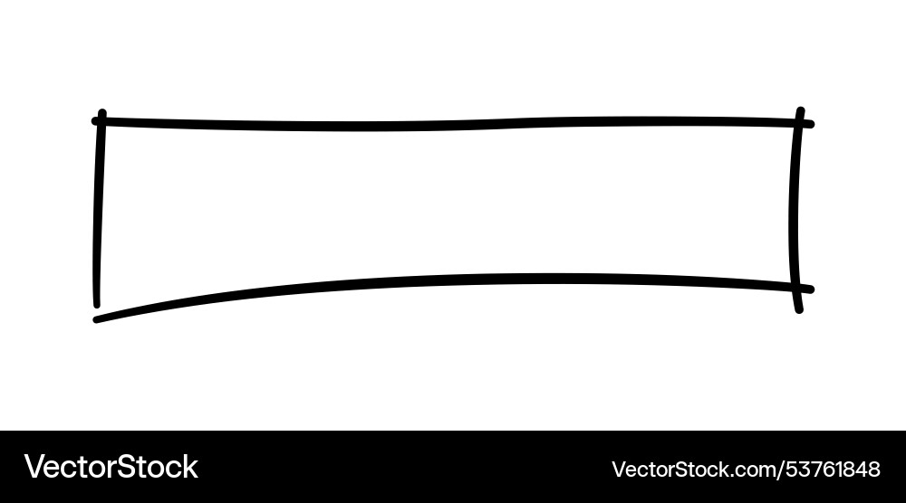 Free hand drawn rectangle frame doodle Royalty Free Vector