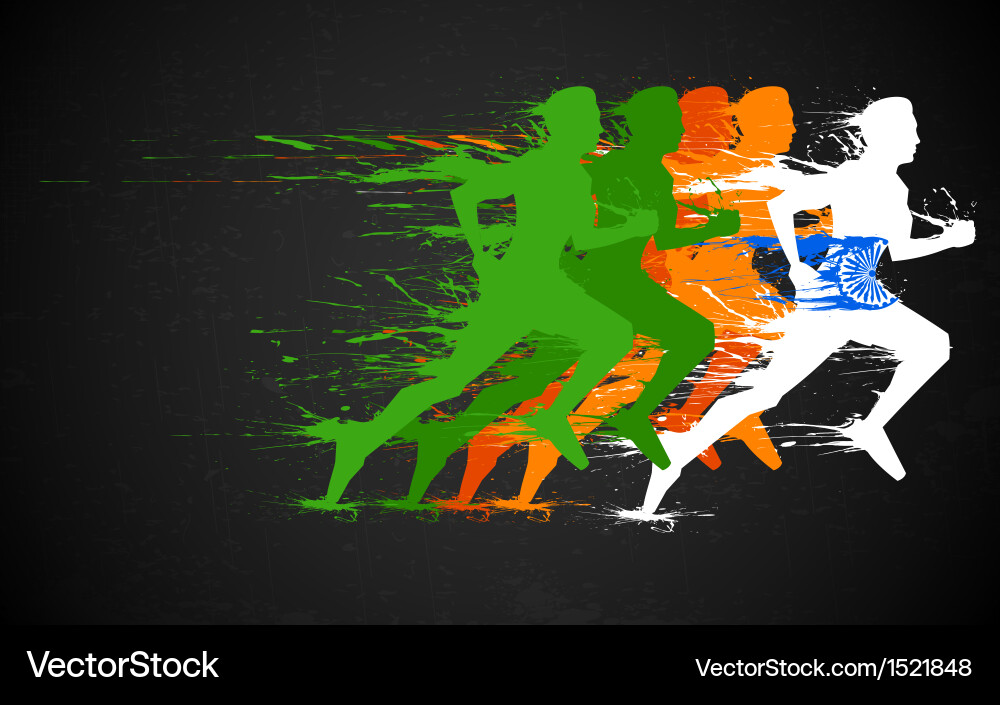 Indian runners Royalty Free Vector Image - VectorStock