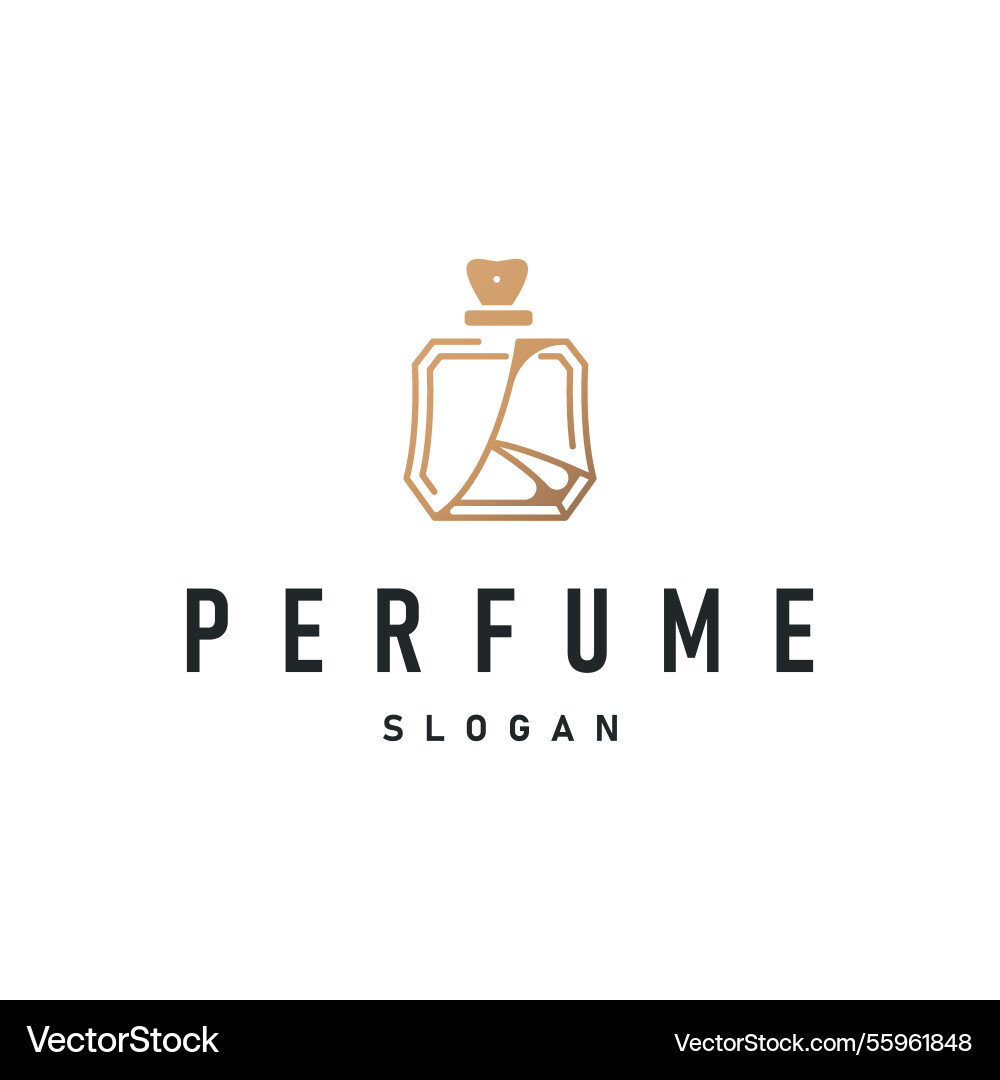 Perfume logo design of aromatic Royalty Free Vector Image