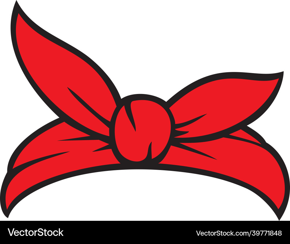 Red bandana Royalty Free Vector Image - VectorStock