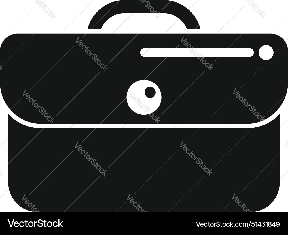 A simple black briefcase Royalty Free Vector Image