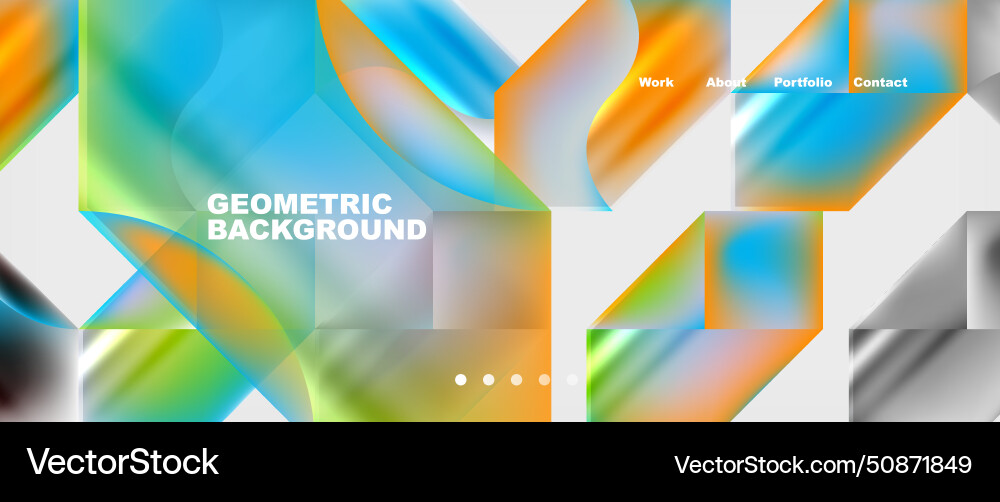 Abstract geometric shapes web design page Vector Image