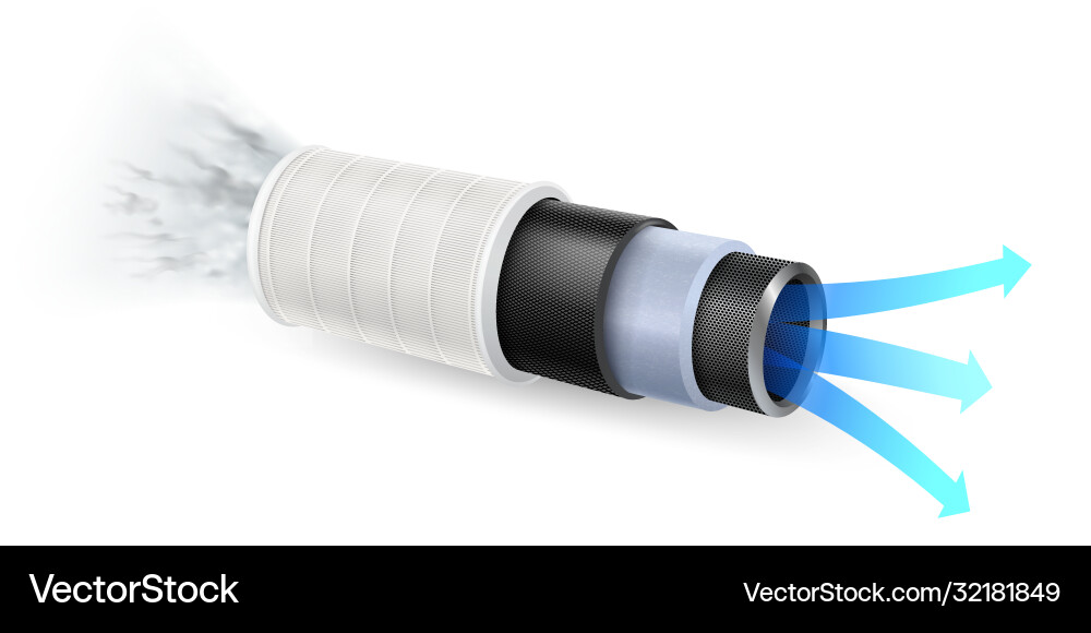 Air purifier filter technology Royalty Free Vector Image