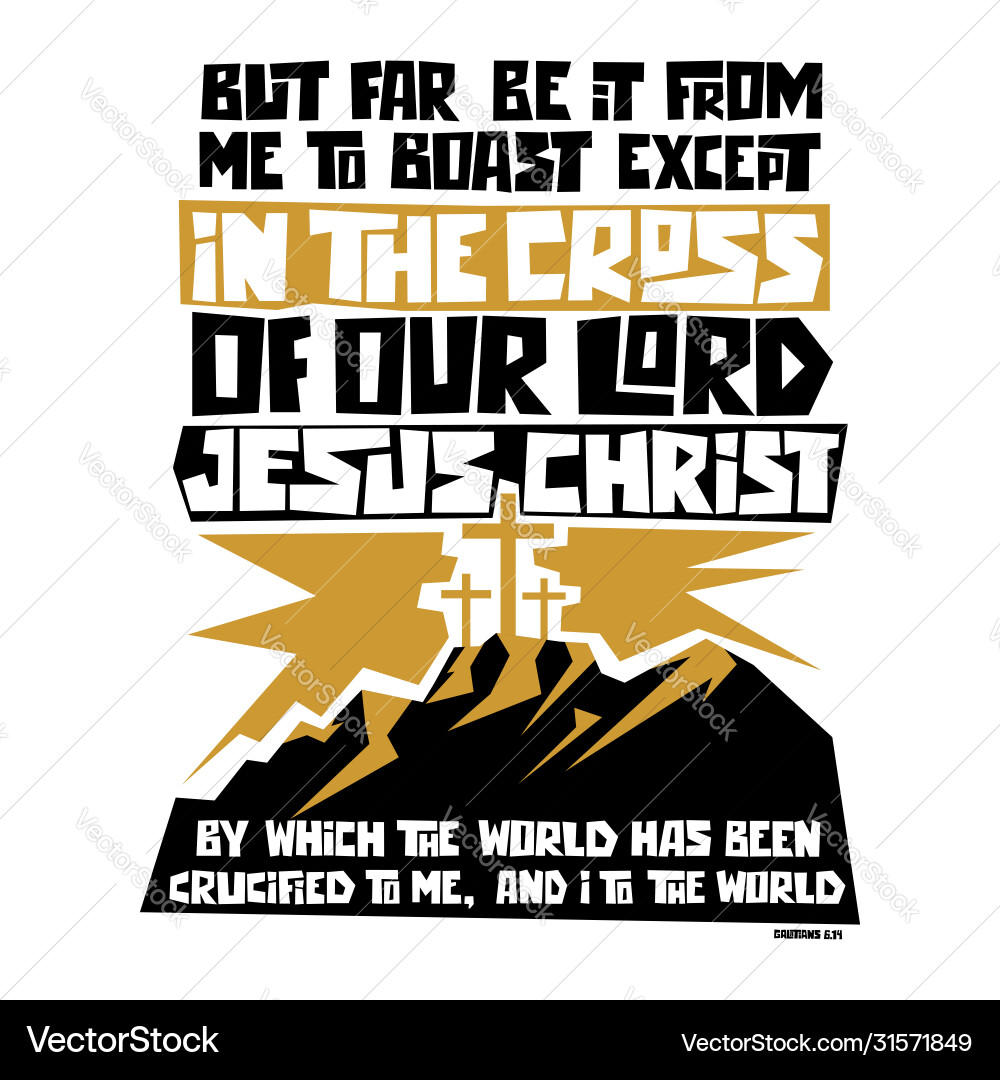 Christian typography lettering Royalty Free Vector Image