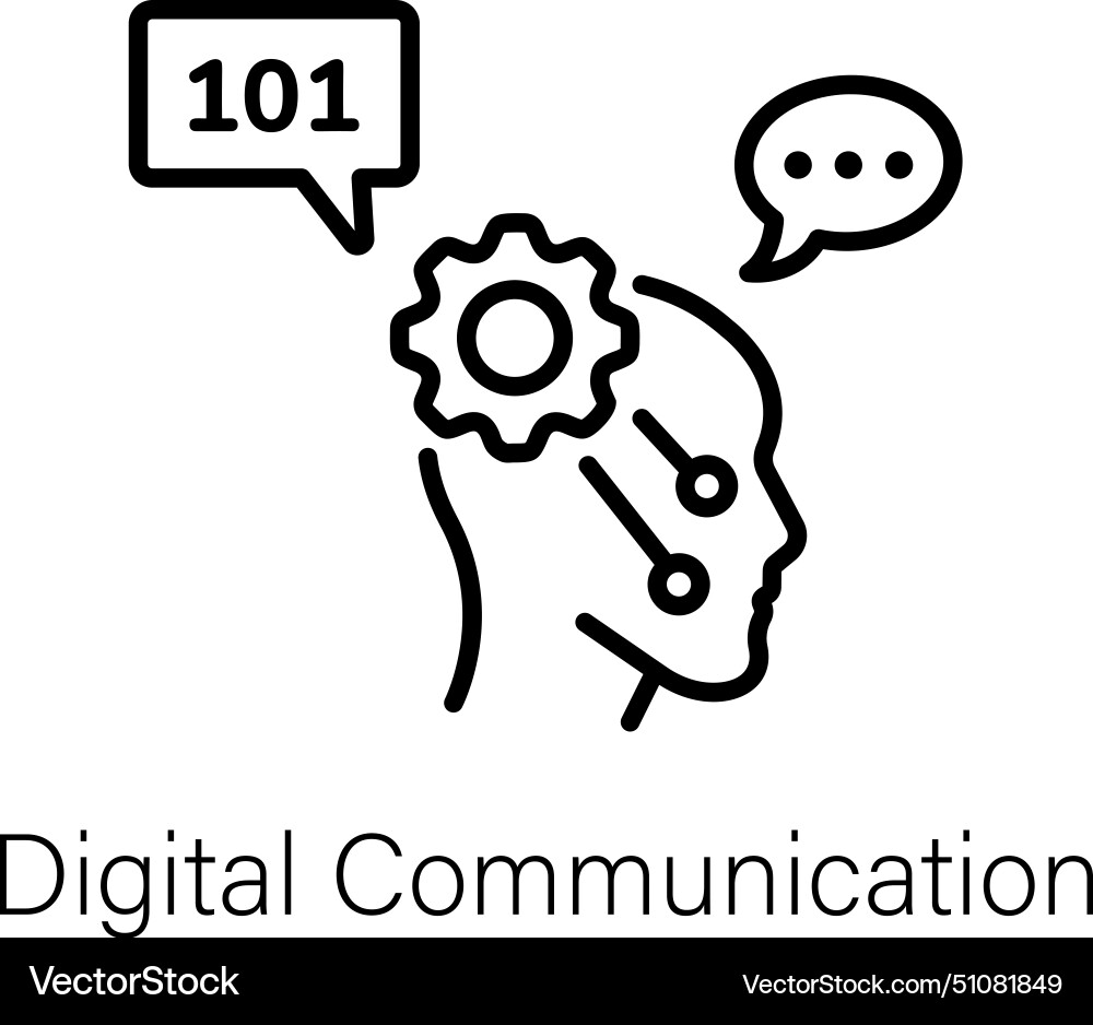 Digital communication Royalty Free Vector Image