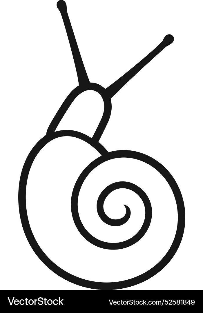 Grape snail outline Royalty Free Vector Image - VectorStock