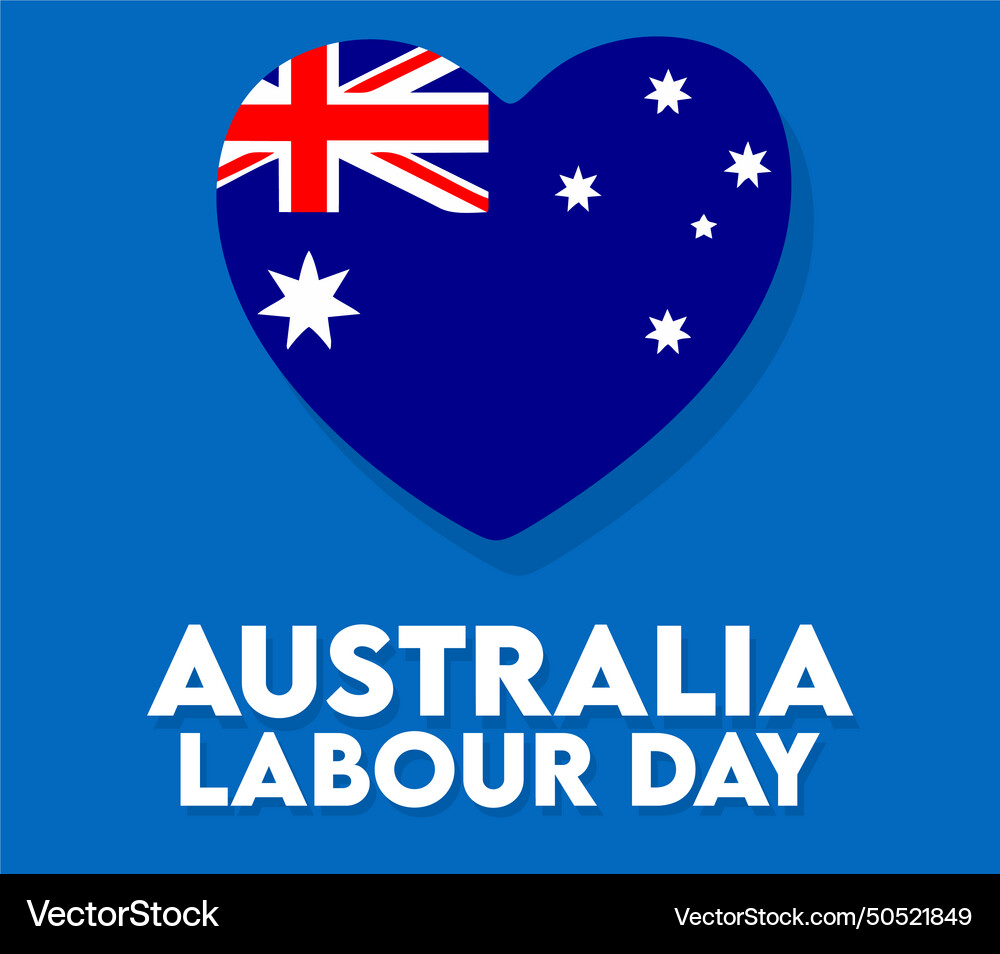 Happy celebrate labour day australia Royalty Free Vector