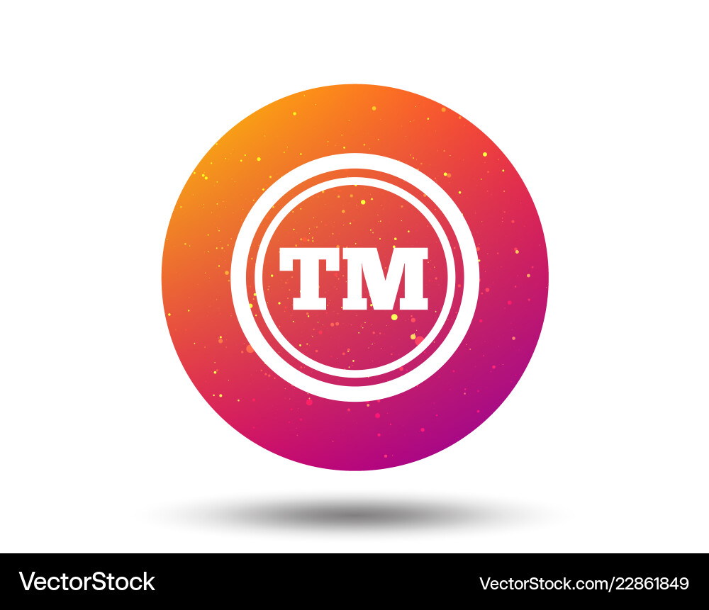 Registered tm trademark icon intellectual work Vector Image