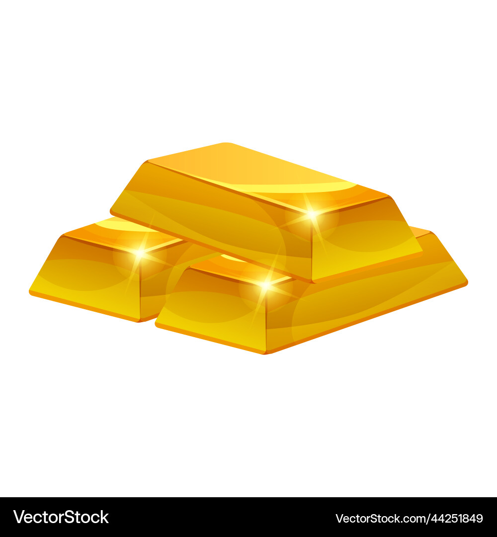 Stapel von Gold-Bar-Symbol ingot Symbol Reichtum Vektorbild