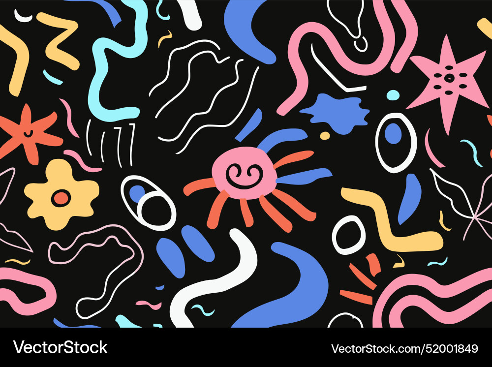 Wavy swirl trippy seamless pattern geometric Vector Image