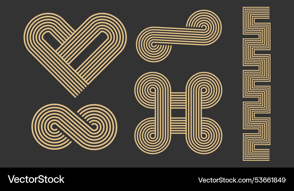 Zen arch geometric lines abstract contemporary Vector Image