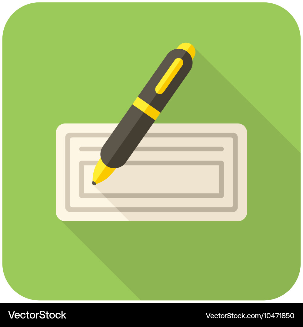 Bank check icon Royalty Free Vector Image - VectorStock
