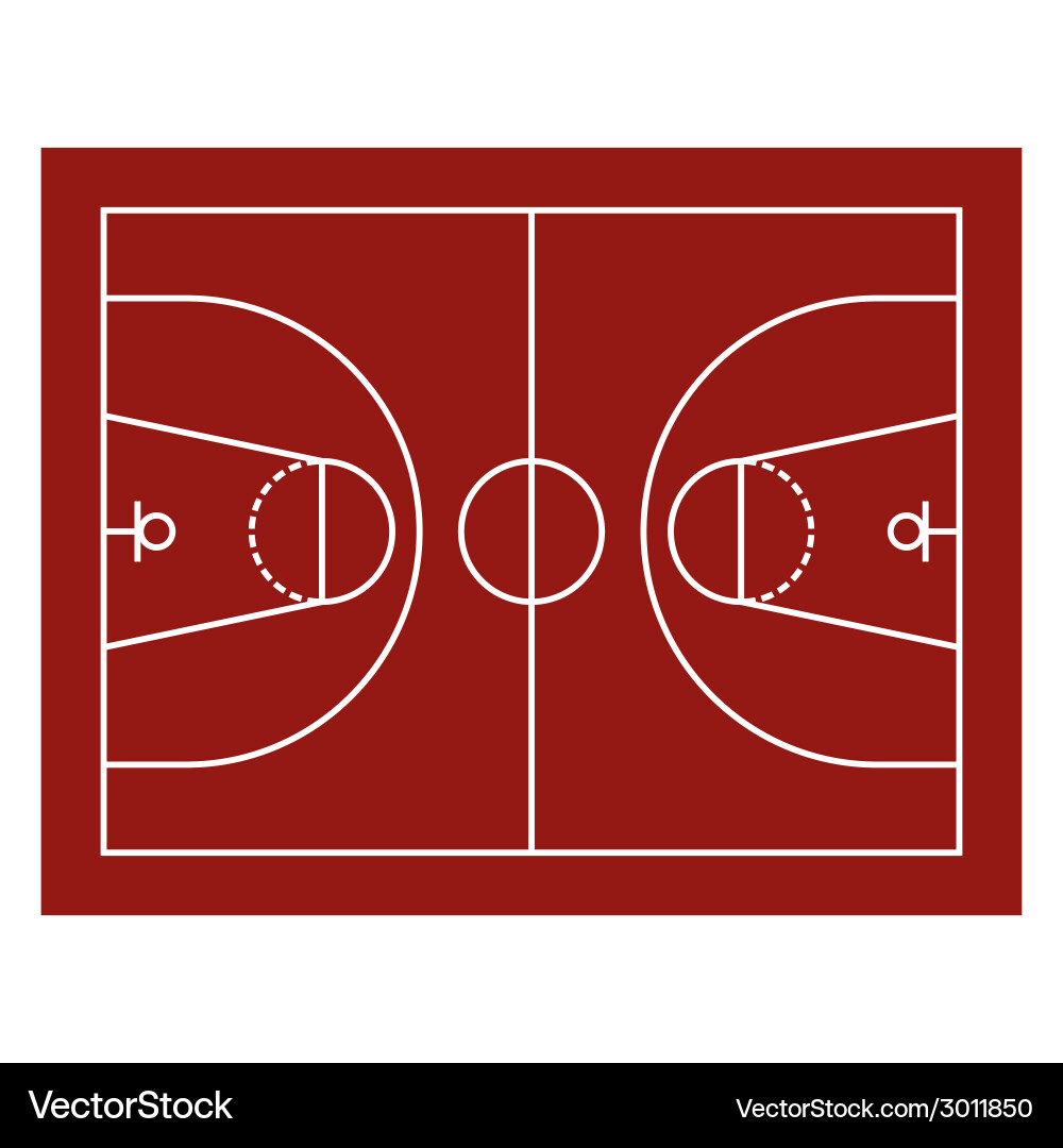 Basketball Court Royalty Free Vector Image - VectorStock