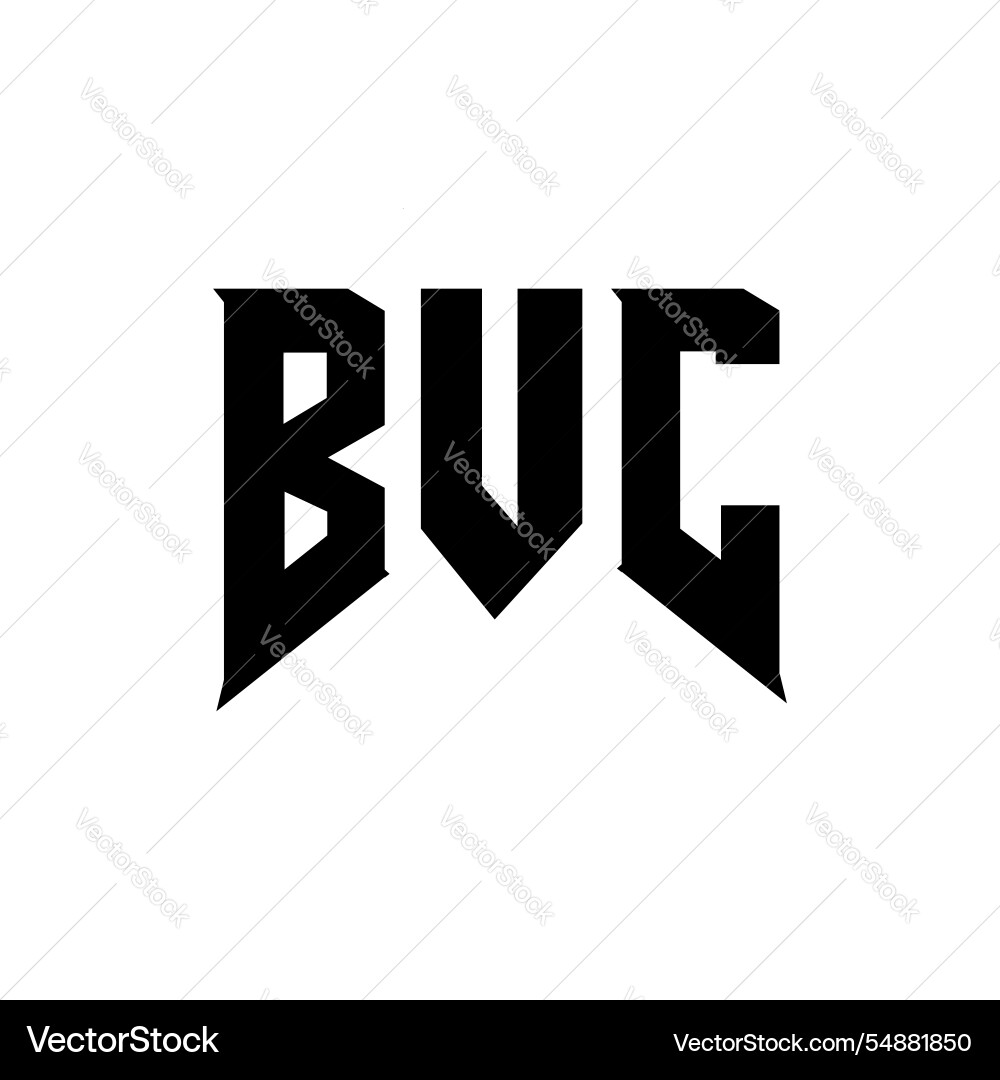 Bvc letter logo design for technology company Vector Image