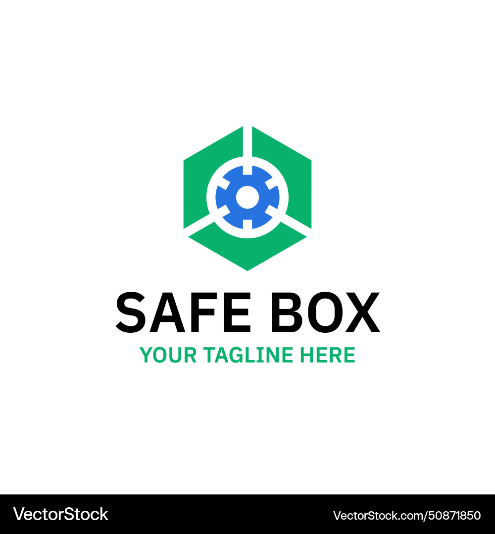 Data vault protect logo Royalty Free Vector Image